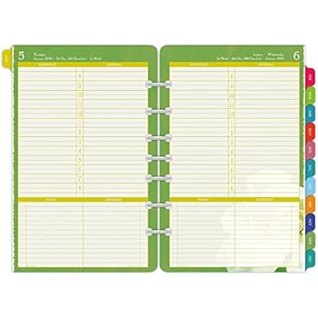 Amazon.com : Day-Timer Flavia Desk-Size Daily Planner Refill 2015, 5.5 ...