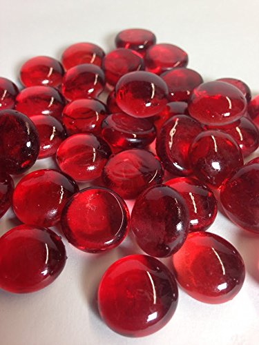 Dashington Flat Red Marbles, Pebbles (5 Pound Bag) for Vase Filler ...