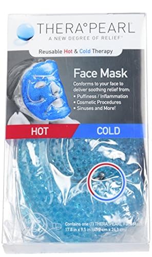 THERA°PEARL Face Mask, Reusable Hot Cold Ice Therapy Mask with Gel ...