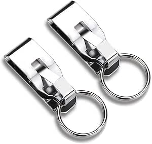 Amazon.com : Belt Key Holder Key Ring Security Belt Clip-on Key Chain ...