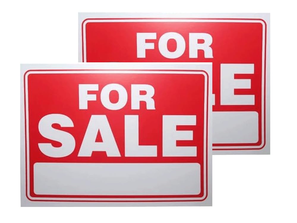 For Sale Sign 9"X12" – Plastic Waterproof Signage, Bright & Durable ...