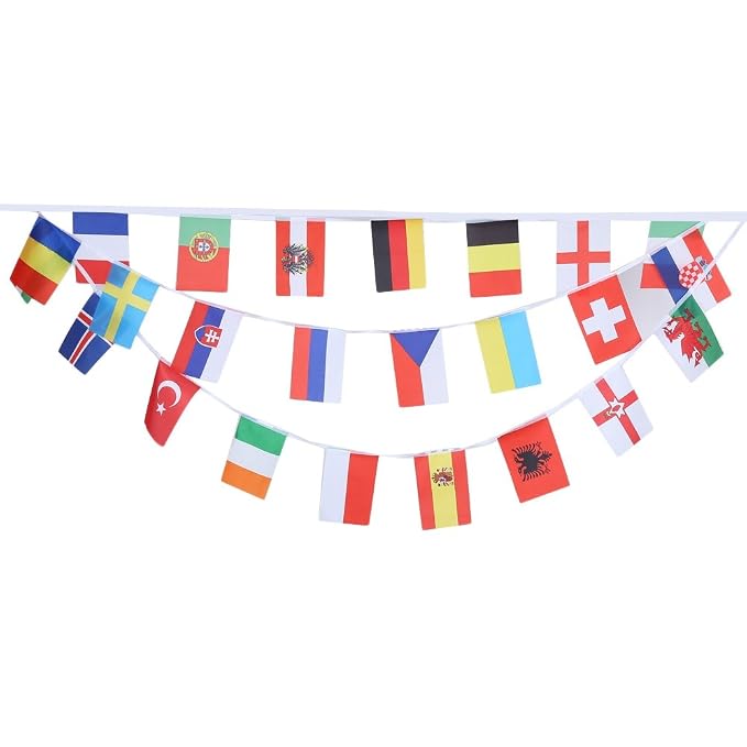 24 LED de cadena colgante países banderas Banner mundo deportes países ...