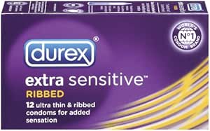 Amazon.com: Durex Extra Sensitive Ribbed Condom, 12 Count (Pack of 2 ...