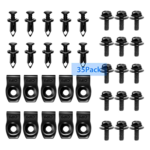 Yesker 35PCS Car Bumper Fender Liner Clips, Automotive Engine Under ...