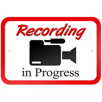 Amazon.com : Recording in Progress Microphone 9" x 6" Wood Sign ...