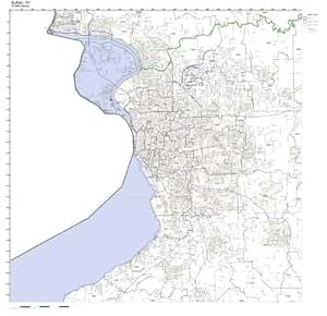 Amazon.com: Buffalo, NY ZIP Code Map Not Laminated: Home & Kitchen