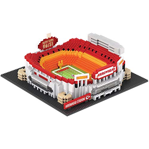 FOCO NFL Kansas City Chiefs 3D BRXLZ Stadium Building Block Set3D BRXLZ ...