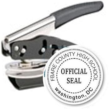 Amazon.com : CUSTOM SCHOOL EMBOSSER (SEAL) // POCKET EMBOSSER // SEAL ...