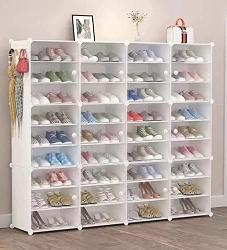 Shoe Rack Organizer, Shoe Storage Cabinet 36 Pair Plastic Shoe ...