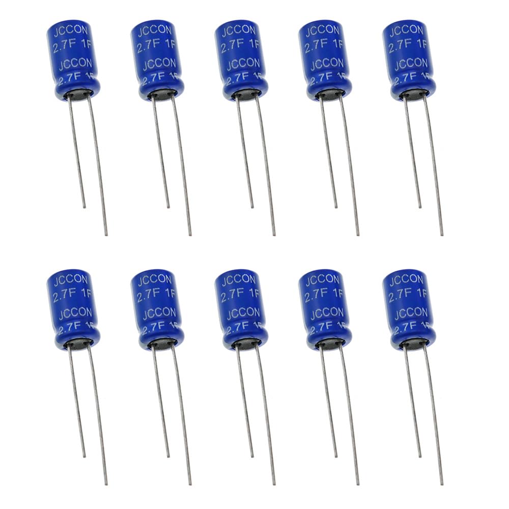 ZYAMY 10PCS Super Capacitor 2.7V 1F Farad Capacitor Winding Type Energy Storage Device Used for ...