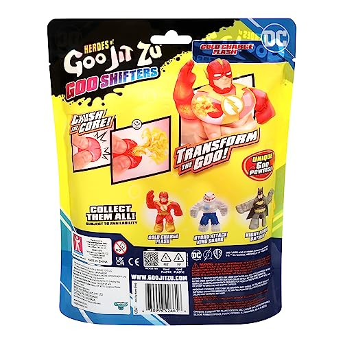 Heroes of Goo Jit Zu Goo Shifters DC Super Hero Stretchy Action Figure Gold Charge Flash ...