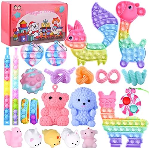 Pop Fidget Toys Pack, Sensory Toys Fidget Packs,Popper Fidgets it Set ...