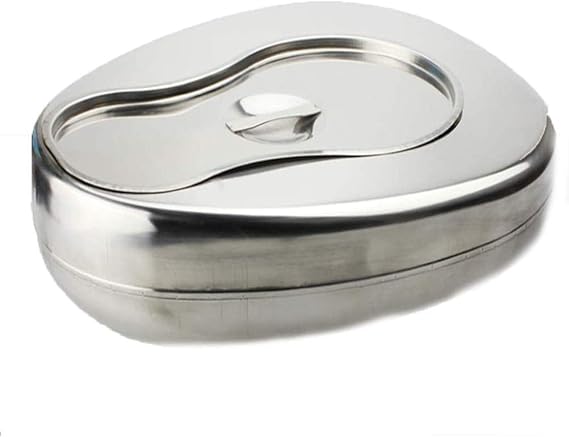 Amazon.com: Stainless Steel Bedpans with Lid Firm Thick Stable Bedpan ...