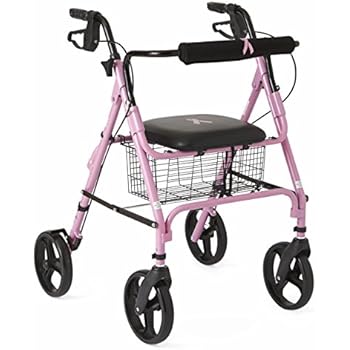 Amazon.com: Medline Rollators with 8 Inch Wheels, Pink: Health ...