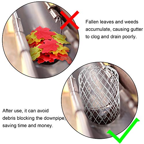 URATOT 4 Pack Aluminum Gutter Guards Expandable Filter Strainer Leaf ...