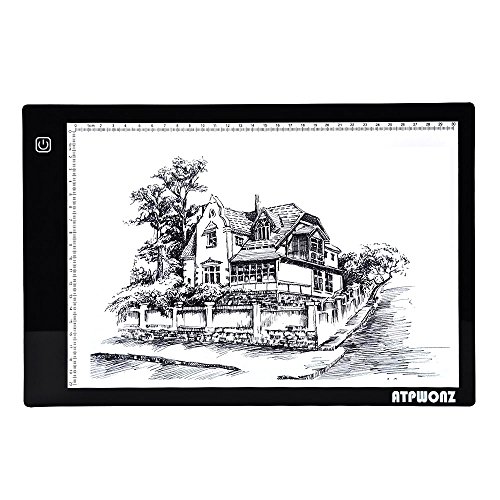 Купить LED Drawing Board, ATPWONZ A4 Light Box Ultra-Slim Light Pad ...