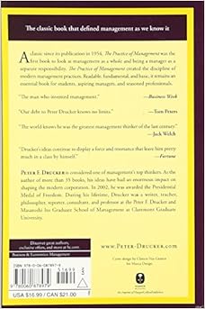 The Practice of Management: Peter F. Drucker: 9780060878979: Amazon.com ...