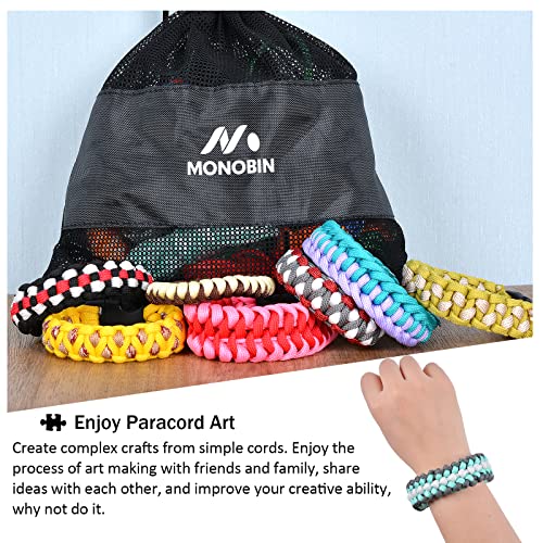 Karabiner Schlüsselanhänger MONOBIN 36 Farben 10 Fuß Paracord 550 Combo ...