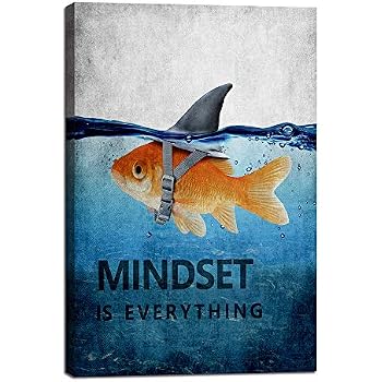 Amazon.com: Cute Fish Illustration Inspirational Poster Mindset is ...