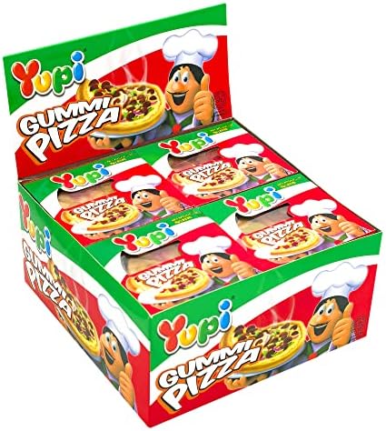 Yupi Mini Pizza Shaped Gummy Candies, 14g, Pack of 24, Fun & Flavorful ...