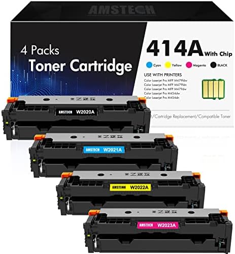 Compatible (with Chip) 414A 414X Amstech Toner Cartridge Replacement ...