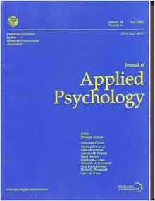 Journal of Applied Psychology (Volume 91, No.4, July 2006): Amazon.com ...