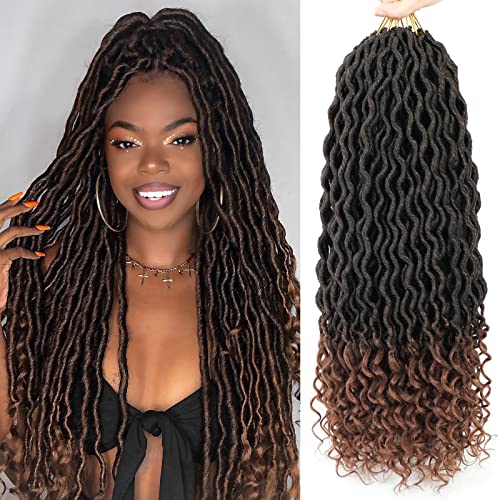 Faux Locs Crochet Hair 24 Inch 6 Packs Goddess Locs Crochet Hair With ...