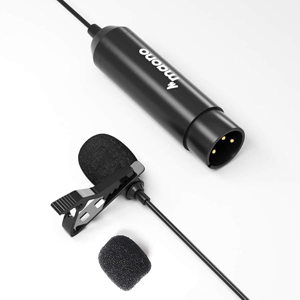 XLR Lavalier Microphone 6.56ft Phantom Power MAONO XLR 10 High ...