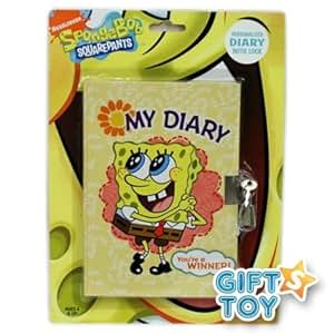 Amazon.com : Nickelodeon Spongebob Squarepants Diary with Lock (Yellow ...