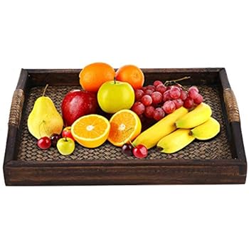 Amazon.com | AUNMAS Multi-Purpose Serving Tray for Tea Set Rectangle ...