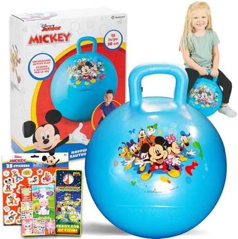 Classic Disney Mickey Mouse Hopper Ball for Kids - Bundle with 15 Inch ...