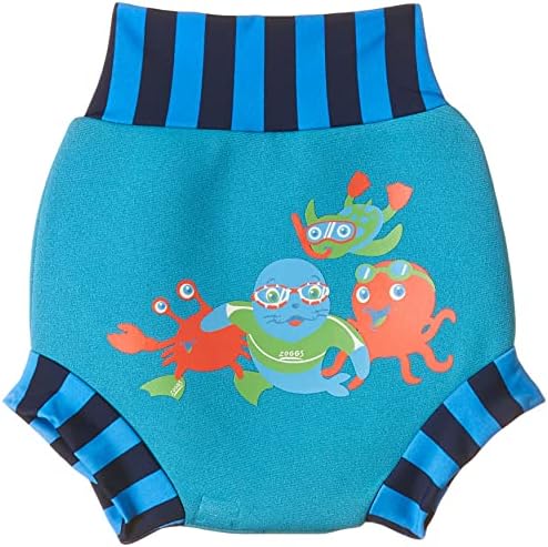 Zoggs Kids' Deep Sea Swimsure REUsable Neoprene Swim Nappy Cover (8 ...