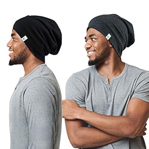 Winitas Satin Lined Sleep Cap for Men with Curly Hair Dreadlocks ...