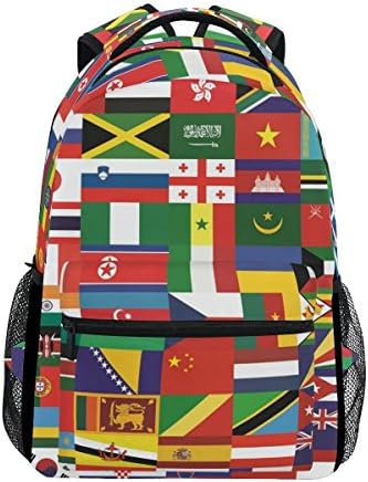 Flag School Backpacks Multi Colorful Student Backpack for1th 2th 3th ...