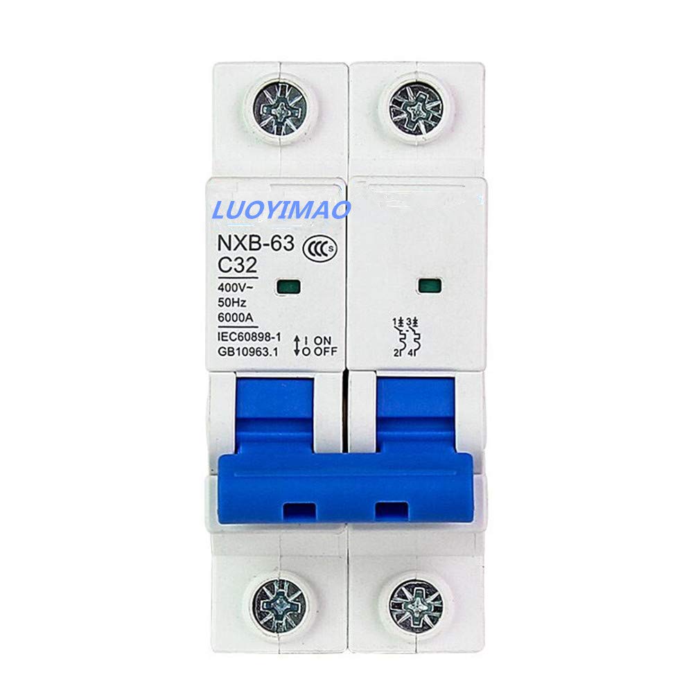 Mua 2Poles 32A 400V Low-Voltage Miniature Circuit Breaker Din Rail Mount NXB-63 C32 (C32 /32A ...