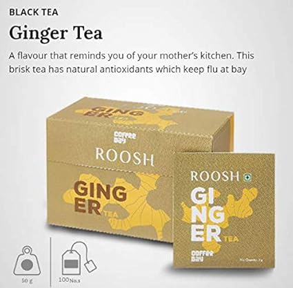 Coffee Day Roosh Premium Ginger Tea,100 Bags: Amazon.in: Grocery ...