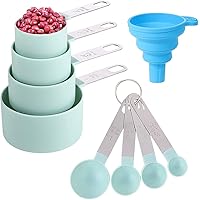 Measuring Cups, U-Taste Measuring Cups and Spoons Set of 15 in 18/8 ...