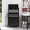 8-Drawers Tool Box Tool Chest with Wheels, High Capacity Lockable ...