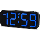 Amazon.com: Peakeep Small Digital Alarm Clock for Bedrooms Bedside ...