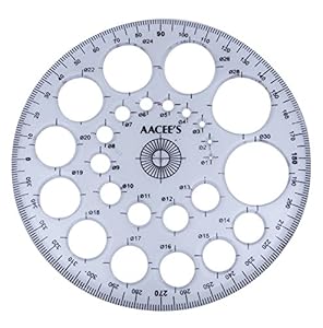 Amazon.com : AACEE'S Transparent Plastic Pro-Circle Protractor Radius ...