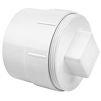 Amazon.com: 4" Pvc Sewer Cleanout Adapter With Plug Pipe Cover Cap ...