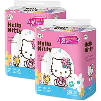 Amazon.com: Hello Kitty Flower 100% Virgin Pulp 4-ply Toilet Tissue 48 ...