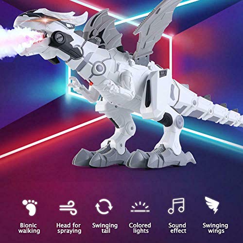 Liberty Imports Mist Spraying Robot Dragon Toy - Walking Dinosaur Fire ...