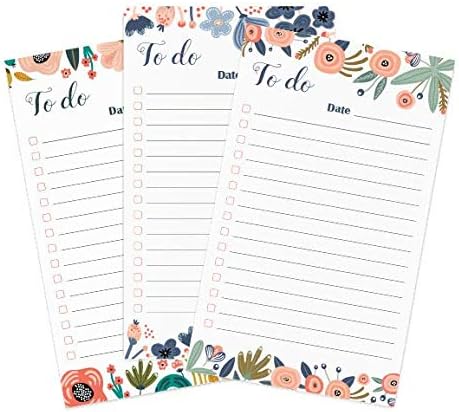 Jot & Mark Floral To Do List Cards 3x5 Inches | Double Sided Notecards ...