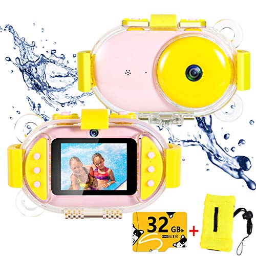 Kids Waterproof Camera, ROTEK 8MP HD 1080p Kids Underwater Digital ...