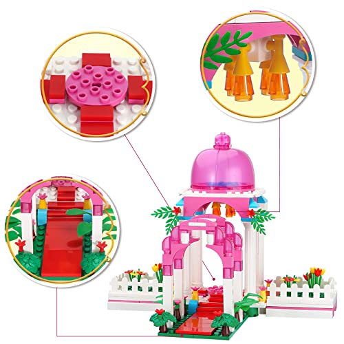 BRICK STORY Girls Princess Building Set 367 Pieces Pink Princess Palace ...
