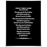 Amazon.com: First They Came Then They Came For Me Art Print. 60 Colours ...