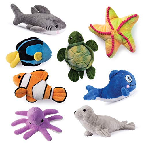 Plush Sea Creatures Soft Plush Stuffed Sea Animals Playset Plush Sea ...