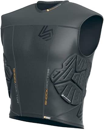 Amazon.com : Shock Doctor Shockskin 3-Pad Sleeveless Impact Shirt (Grey ...