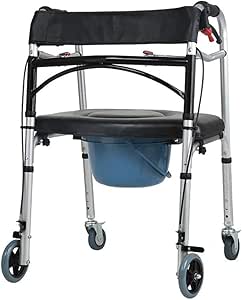 Amazon.com: Walker with Commode Chair,Adult Walker Portable Medical ...